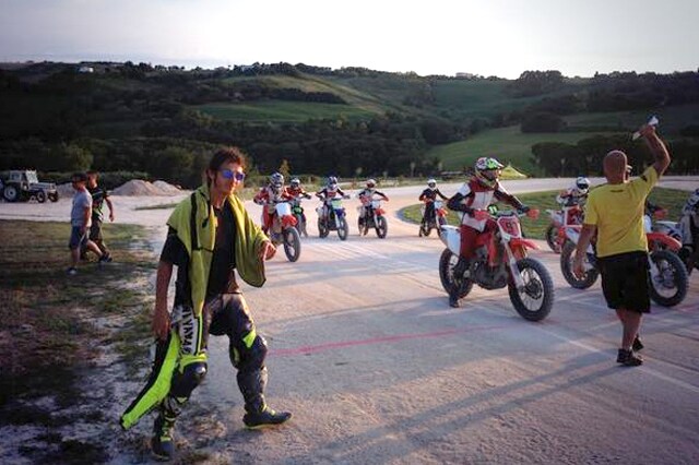 Rossi in pista al Motor Ranch